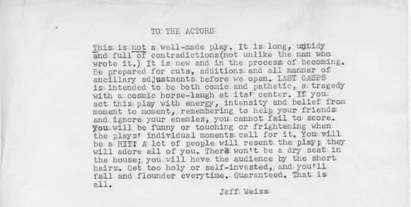 And That's How the Rent Gets Paid Paying Tribute to Jeff Weiss - The ...